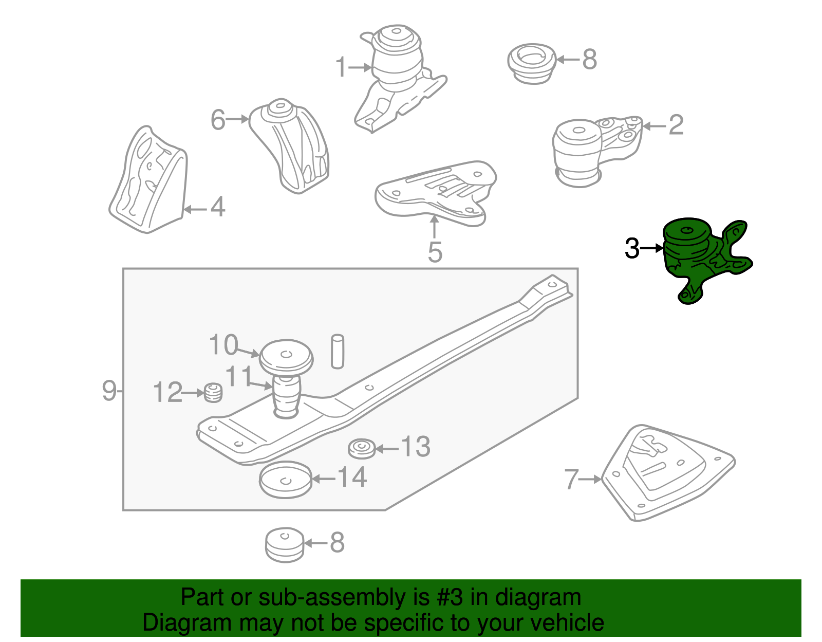 2001-2004 Mazda Tribute Rear Mount EC01-39-070A | Mazda Parts Deals