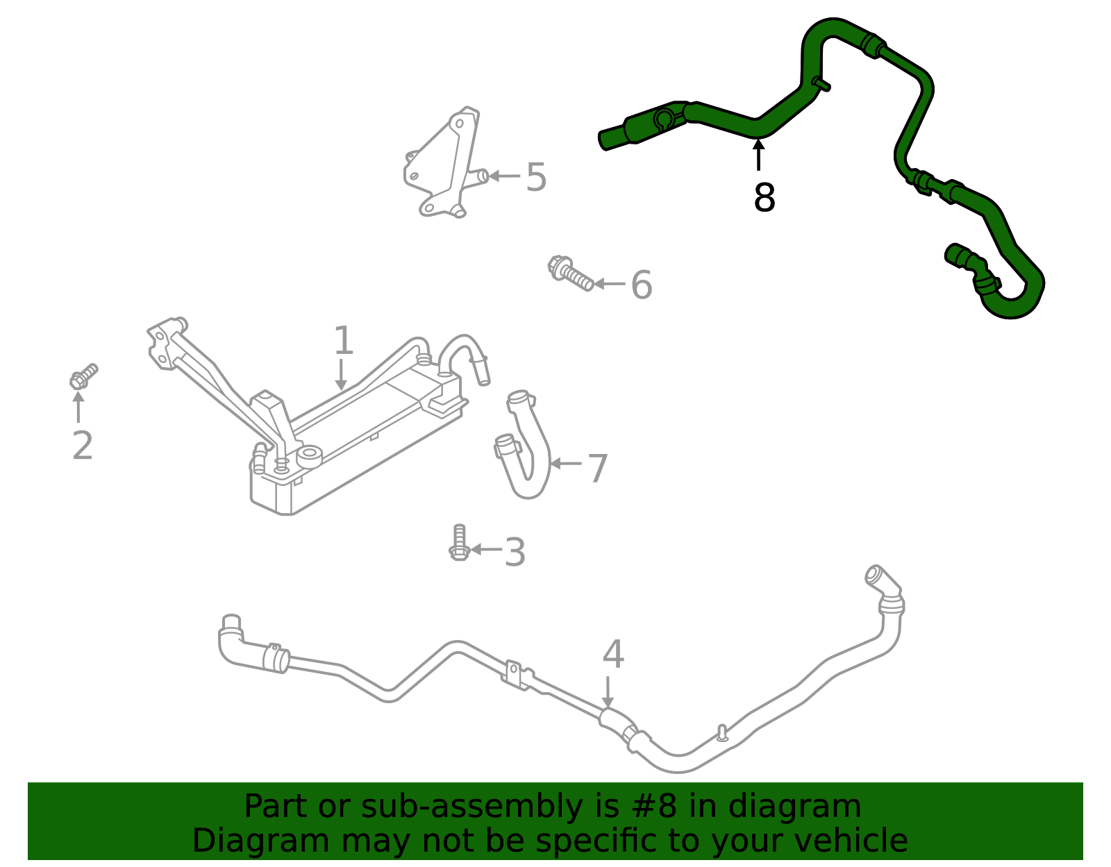 Cooler Pipe | LC3Z-7A031-G | Walls' Ford Parts