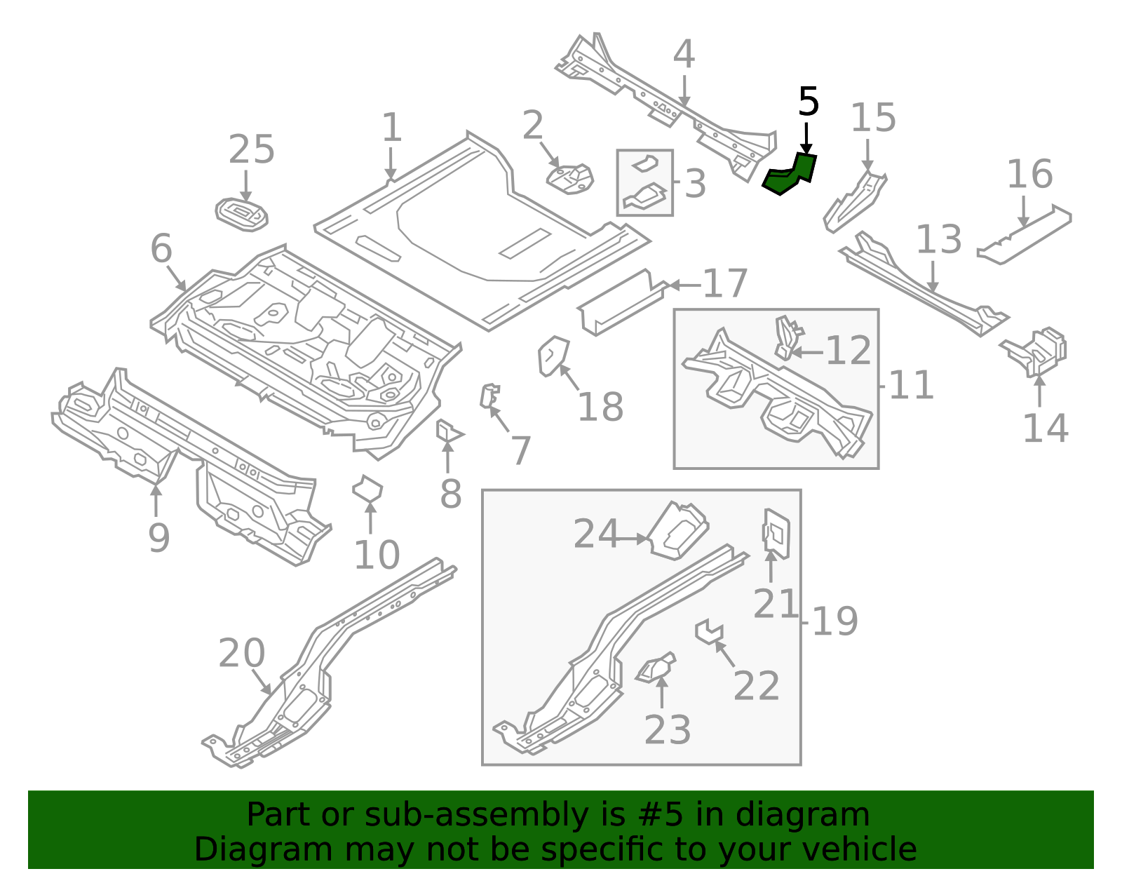 5q0802135 - Volkswagen Center Support Connector Performance Auto Parts