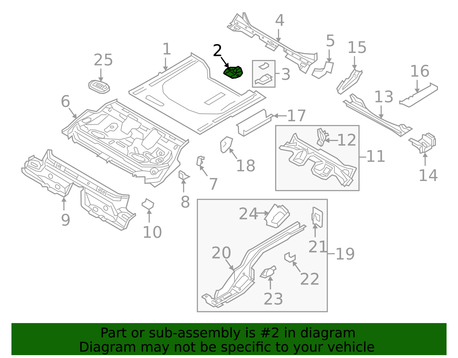 5Q0-803-274-B - Rear Floor Pan Retainer 2015-2025 Volkswagen ...