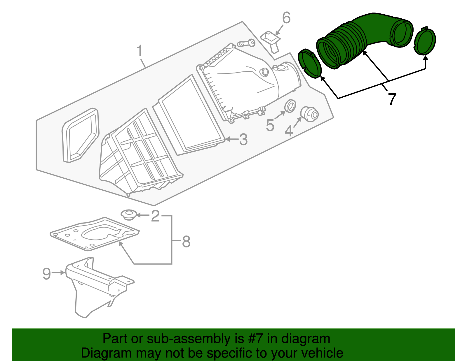 2007-2016 GM Air Cleaner Outlet Duct 20917396 | Shop Matick Buick GMC