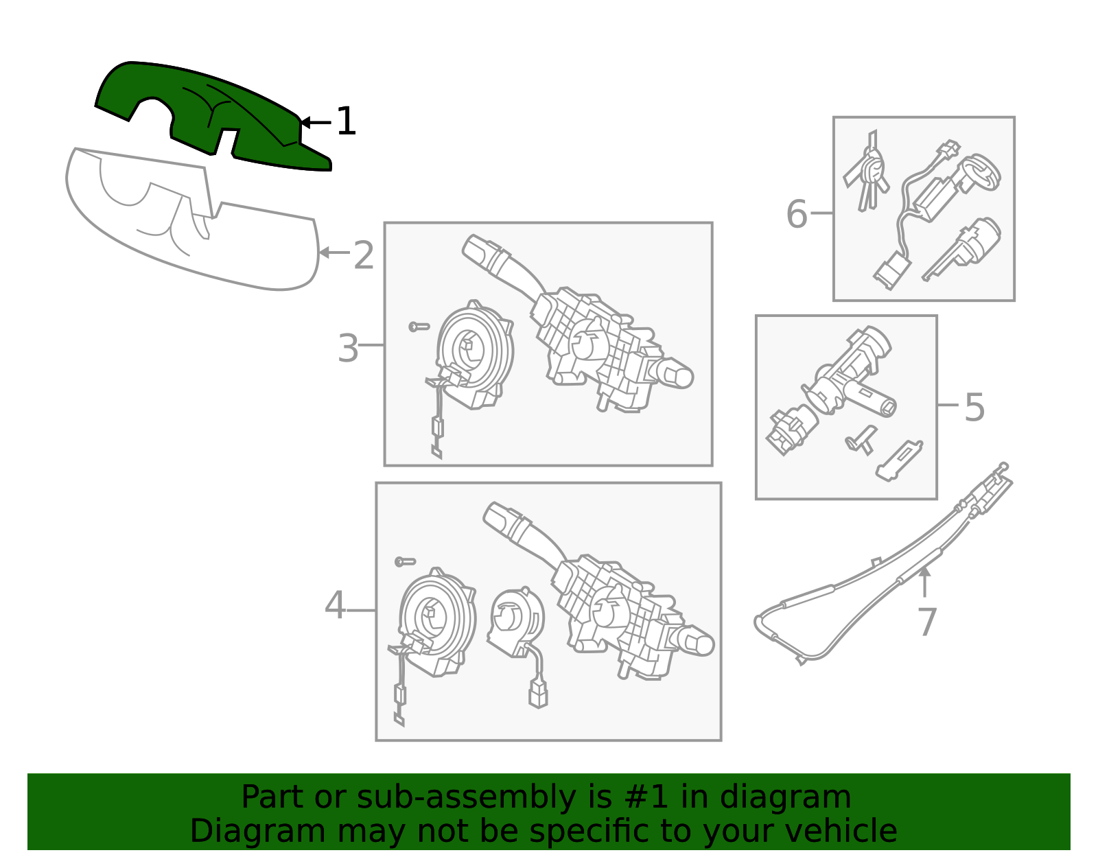84850-3F000ML - Upper Column Cover 2004-2006 Kia Amanti | Kia.Parts Store