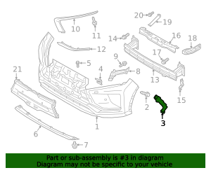 6400G660 - Bumper Cover Bracket 2018-2020 Mitsubishi Eclipse Cross ...