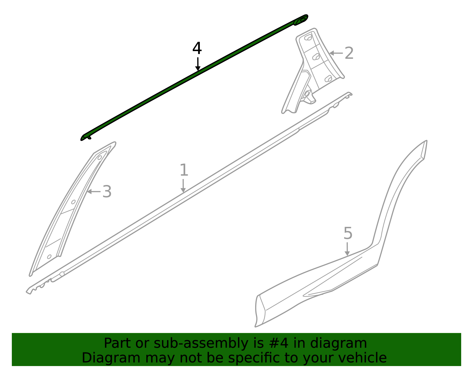Hyundai - 83860-N9000 - Window Molding - 2022-2025 Hyundai Tucson | OEM ...