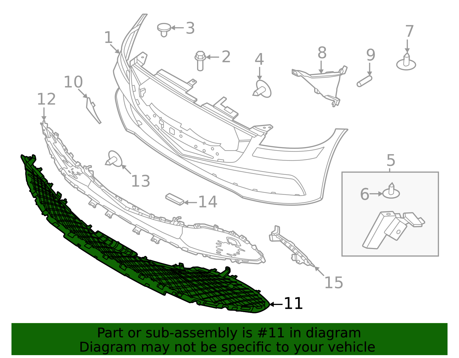 2025 Genesis G80 Lower Grille 86531-T1500 | MotorMotor