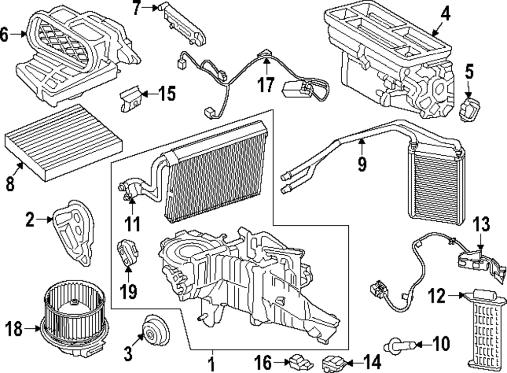PC3Z-19850-E - A/C Evaporator Core 2024-2025 Ford | Ford Parts Direct