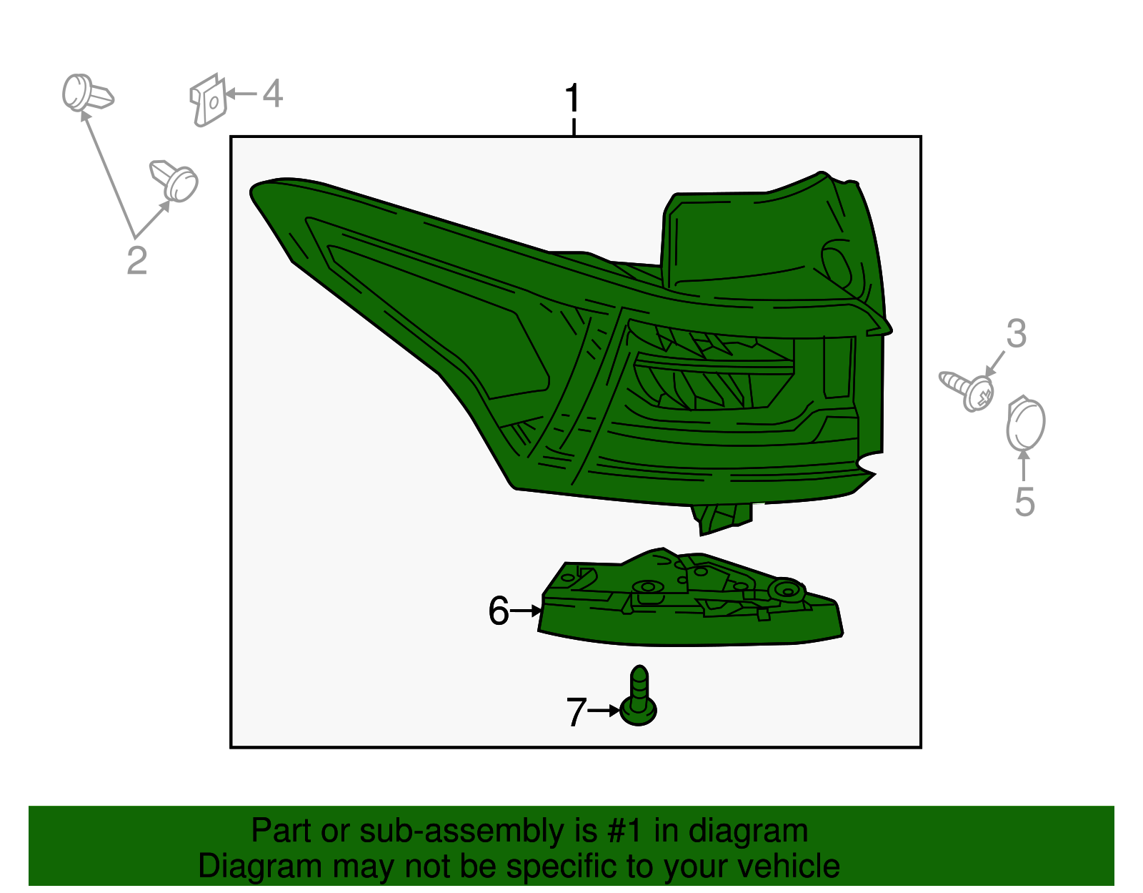 2018-2021 Chevrolet Traverse Lamp (Replaces Part Numbers 84990362 ...