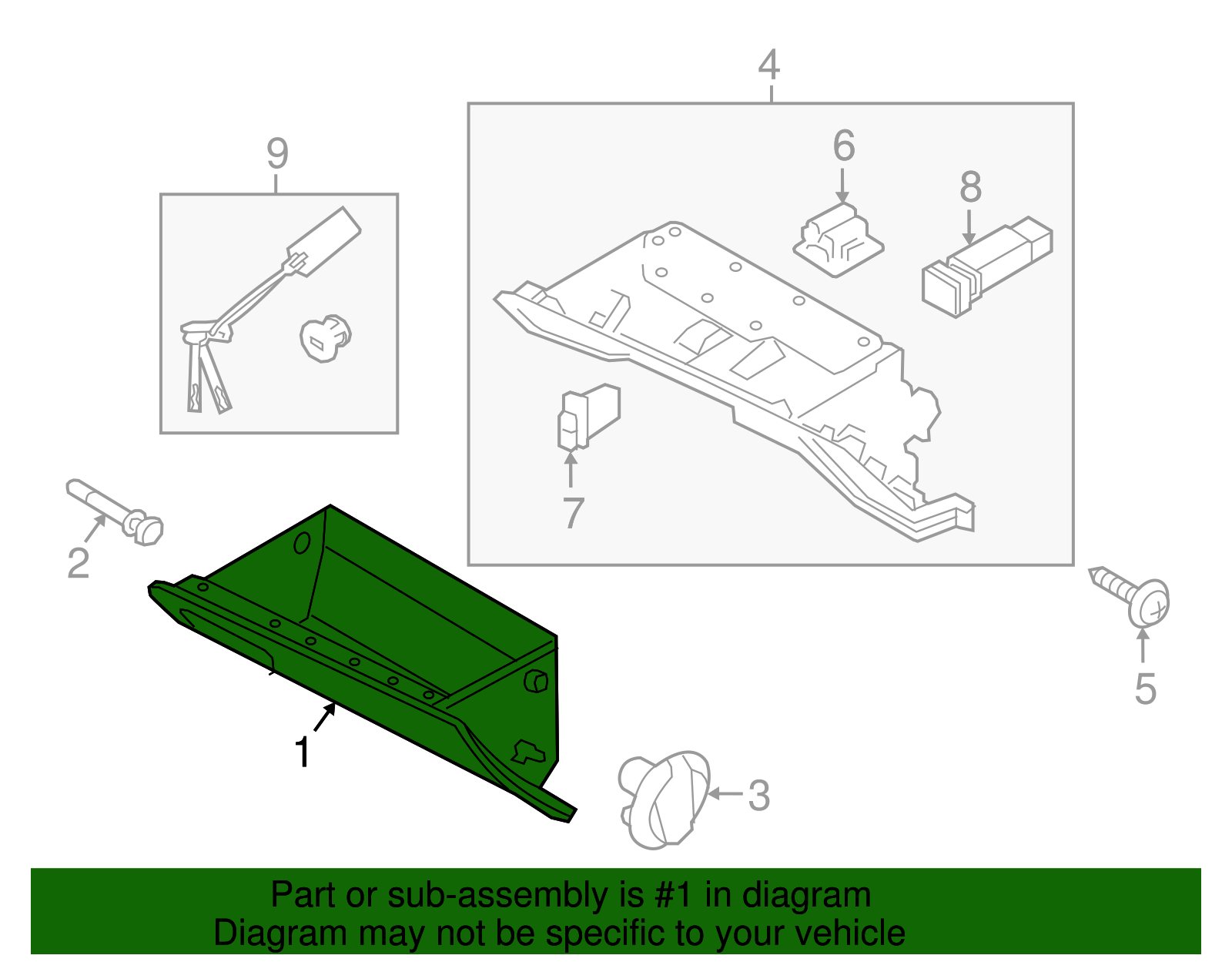 2015-2020 Hyundai Glove Box Door 84510-B1000-SG2 | World OEM Parts Hyundai