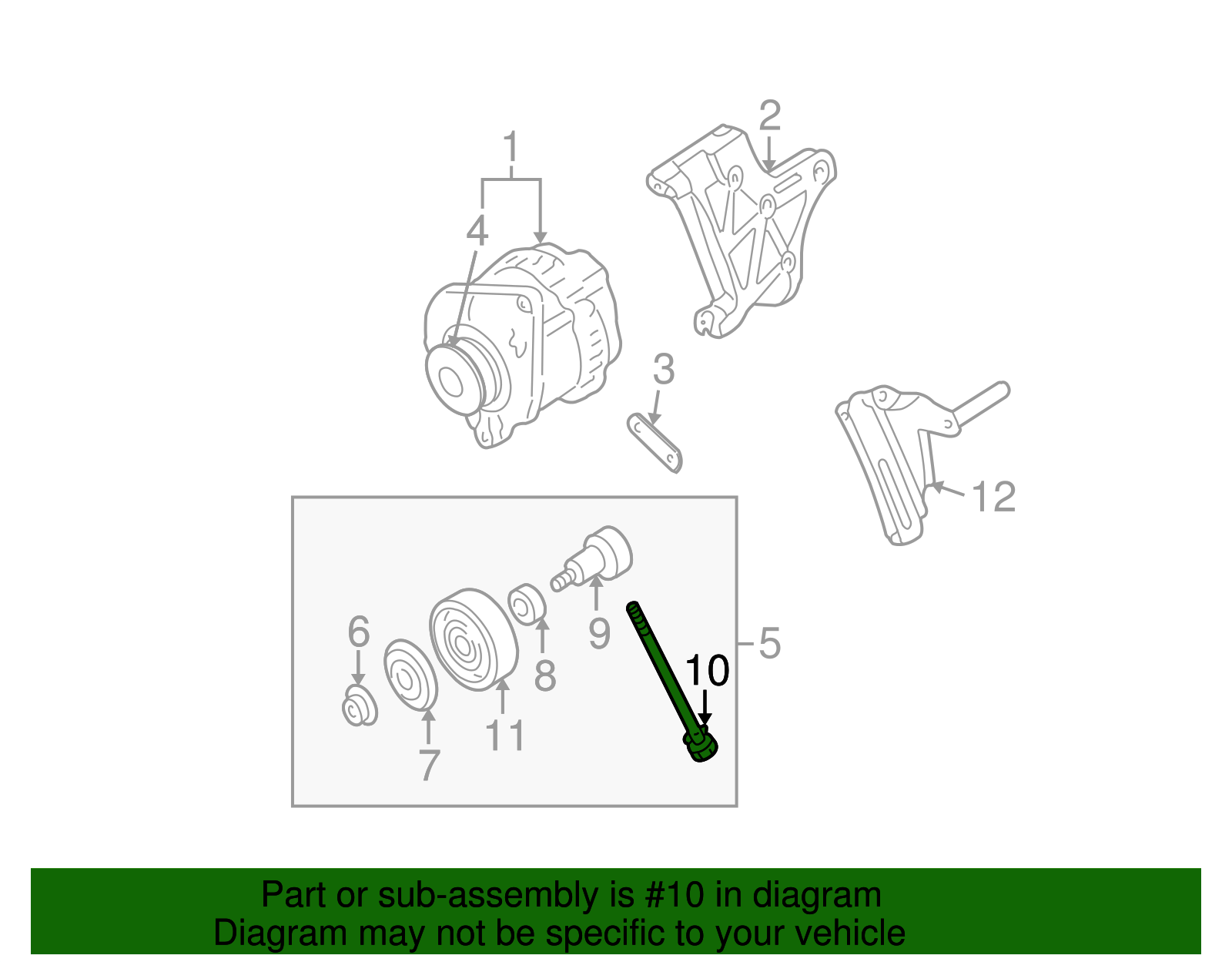1996-2000 Nissan Pathfinder Idler Pulley Bolt 11934-0W002 | Nissan ...