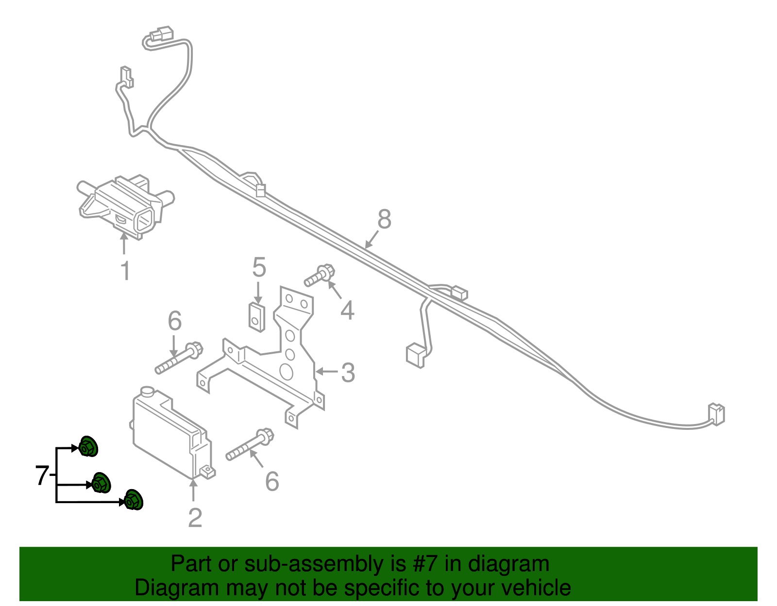 2017-2025 Ford Distance Sensor Nut W705817S441 | GetOEMParts.com