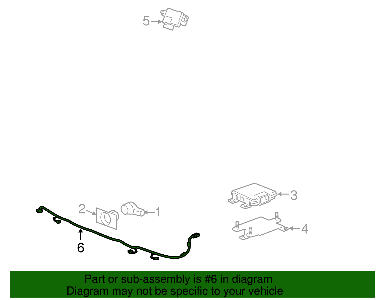 2007-2014 GM Rear Object Alarm Sensor Wiring Harness 22899761 | Capital ...