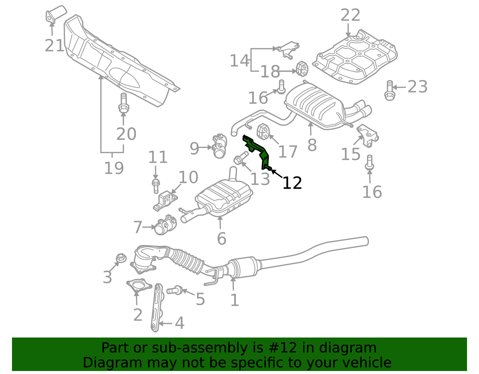 2006-2018 Volkswagen Exhaust System Hanger Bracket 5N0-253-461 | QuirkParts