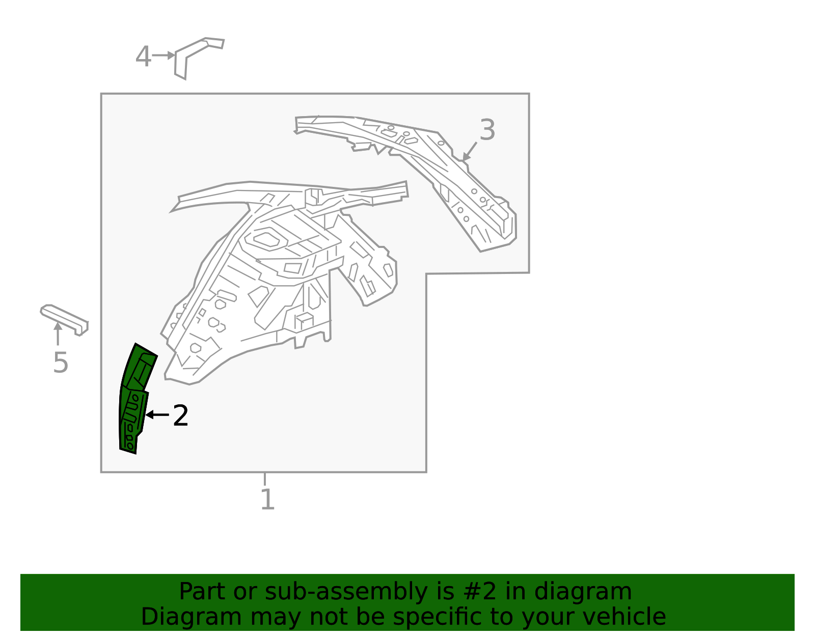 64721-T2A-A00ZZ - 2013-2017 Honda Accord - Extension L Rear Wheelhouse ...