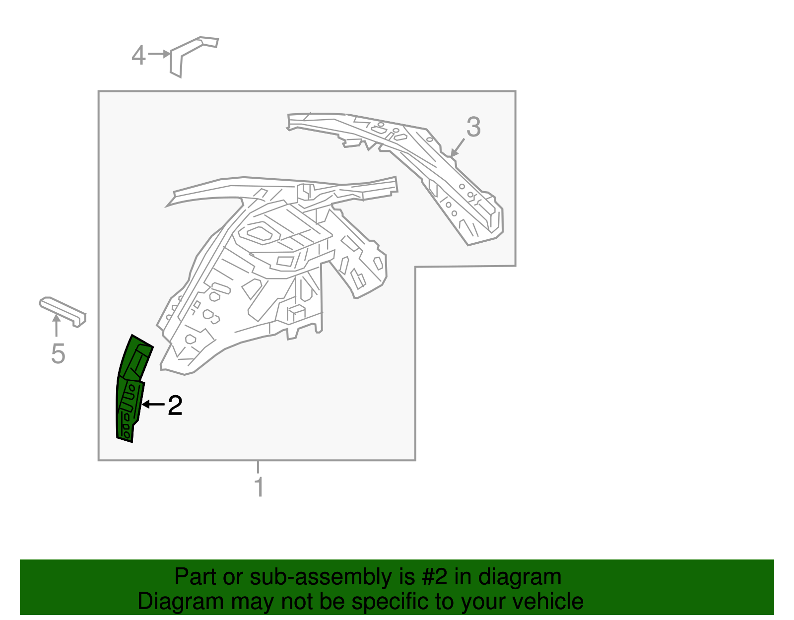 64721-T2A-A00ZZ - 2013-2017 Honda Accord - Extension L Rear Wheelhouse ...
