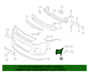 2015-2017 Kia Rio Air Duct - Passenger Side (RH) 865741W700 ...