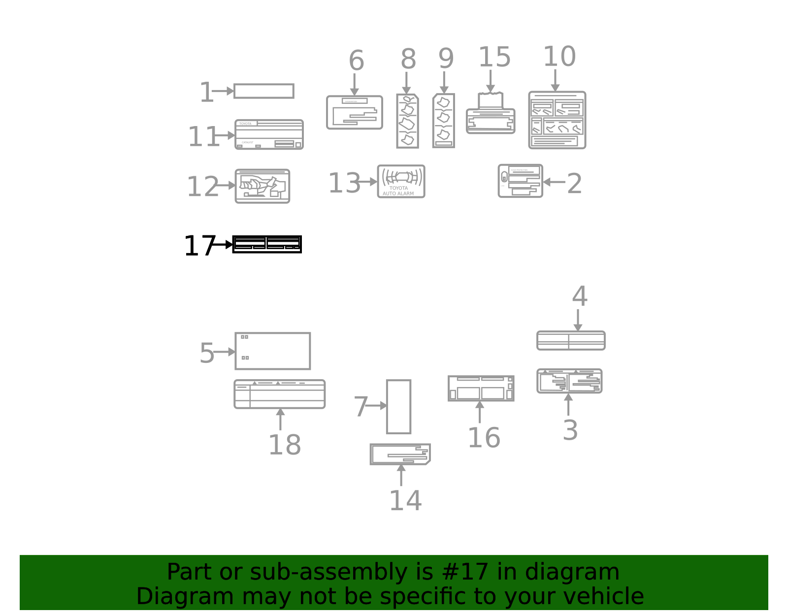 Genuine Toyota AC Label part# 88723-0E030 for 2008-2013 Toyota ...