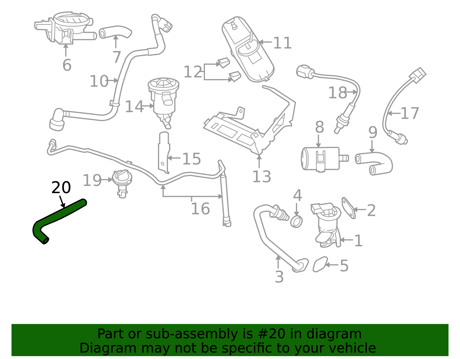 2006-2008 Dodge Charger PCV Hose 04591961AB | Mopar Parts Canada