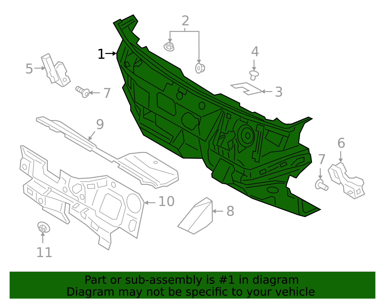 2021-2023 Ford Bronco Sport | Insulator | M1PZ-7801670-B | Walls' Ford ...