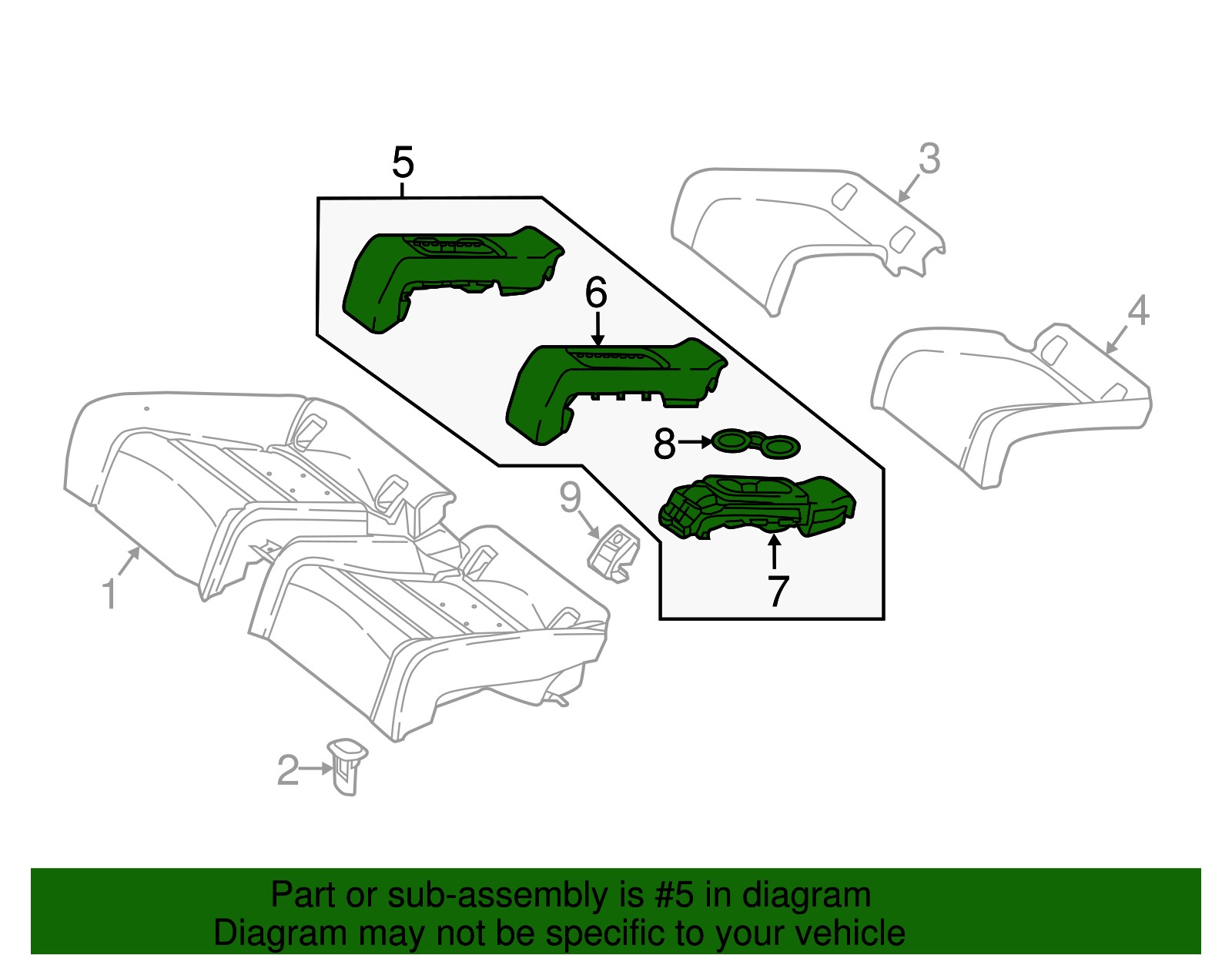 206-970-11-00-8W51 - Seat Armrest 2022-2025 Mercedes-Benz | Mercedes ...