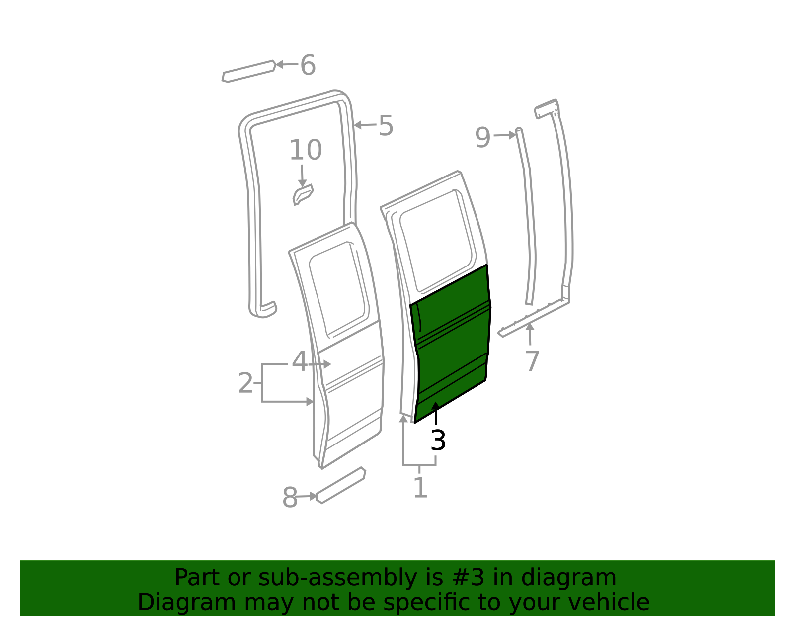 23283999 - Intermediate Side Door Outer Panel | GM Parts Center