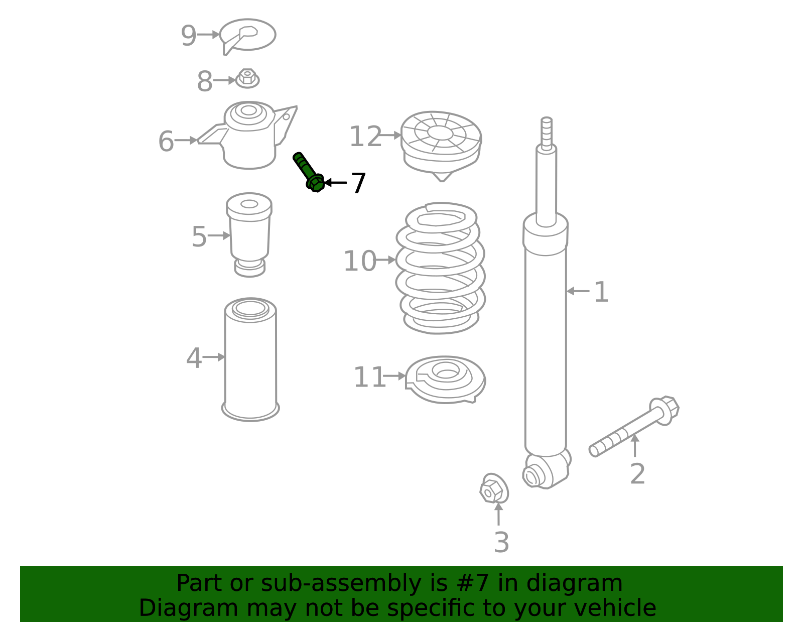 N-912-225-01 - Shock Mount Bolt 2014-2025 Audi | Audi OEM Parts