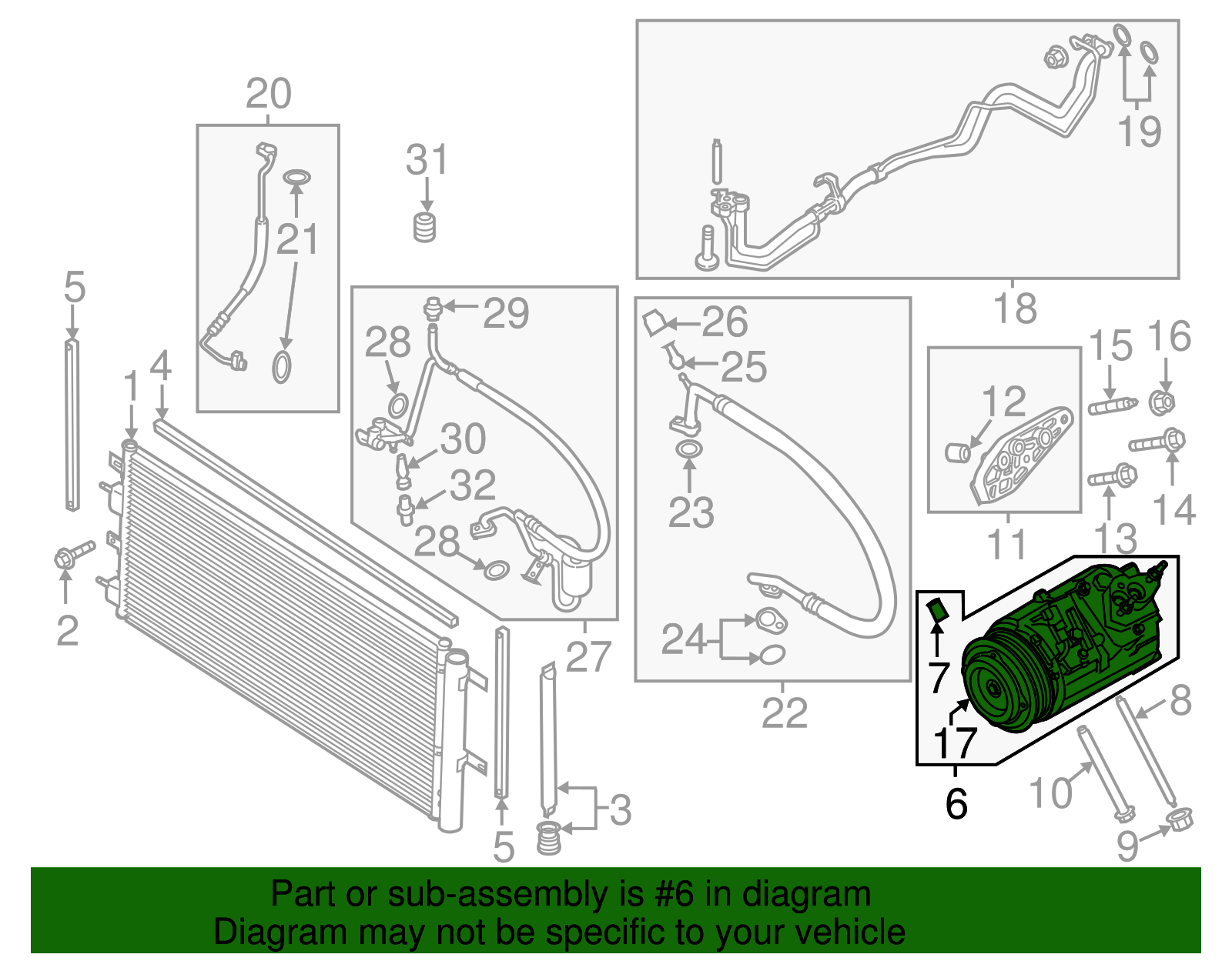 2013-2020 Ford | Compressor Assembly | DG9Z-19703-L | Walls' Ford Parts