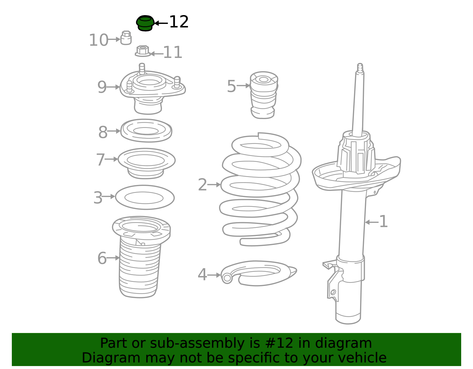 51608-TX4-A01 - 2016-2025 Honda - Cap Front Shock Absorber Mounting ...