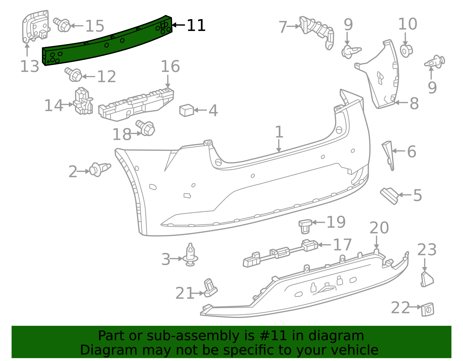 2023-2025 Toyota 2023-2024 Toyota - Impact Bar 52023-47080 | Sparks Parts