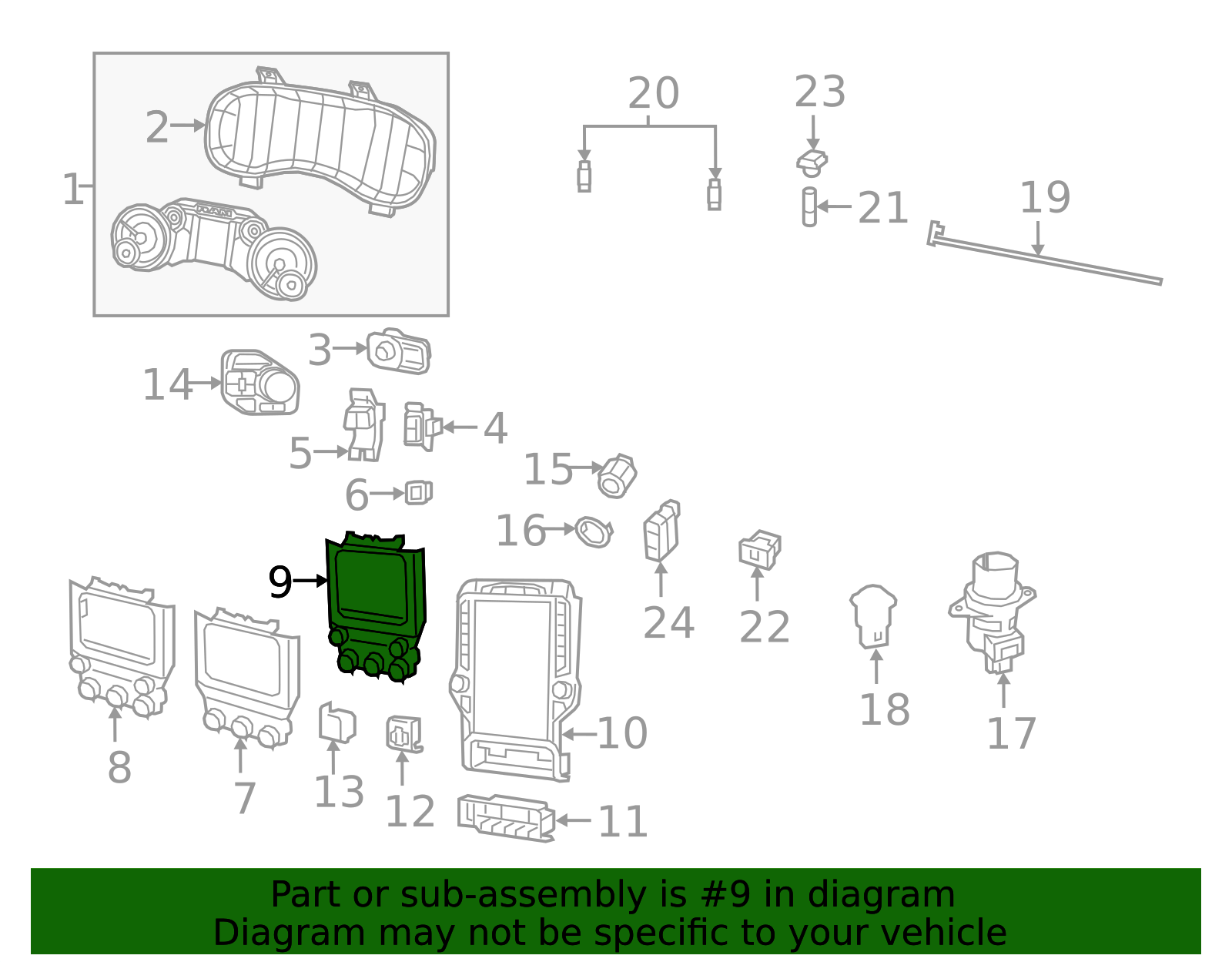 Dash Control Unit 68340283AE | Mopar Parts Canada