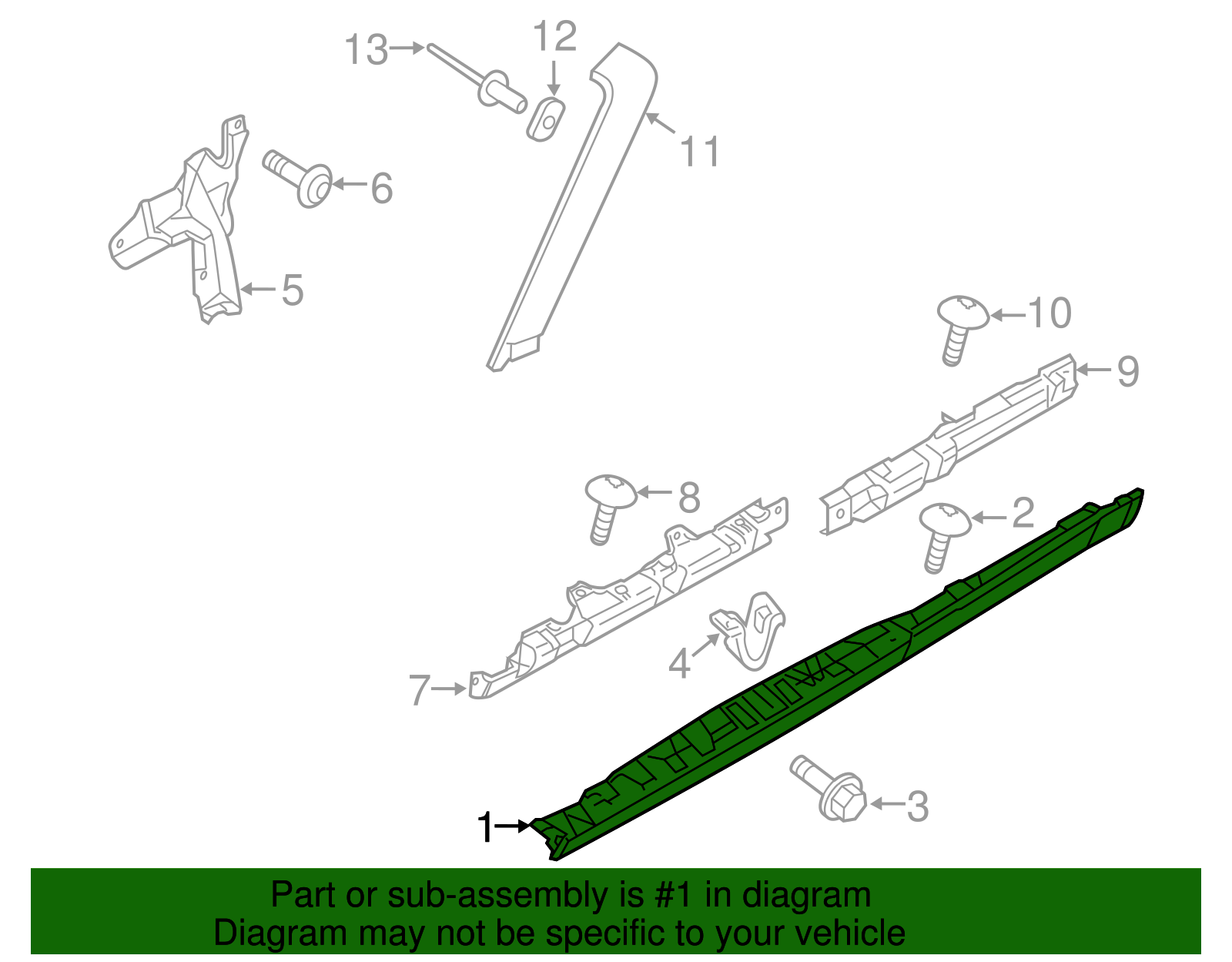 420-853-856-D-GRU - Rocker Molding 2010-2015 Audi R8 | Audi OEM Parts Guy