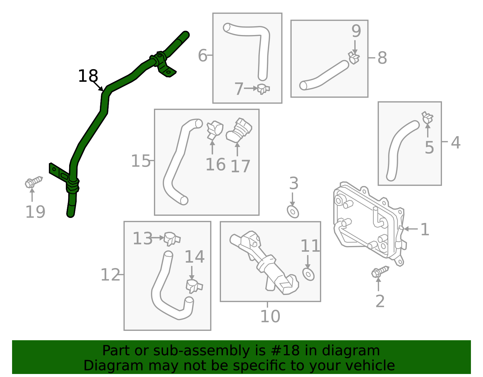 45264-4G120 - Automatic Transmission Oil Cooler Tube 2019-2020 Kia ...