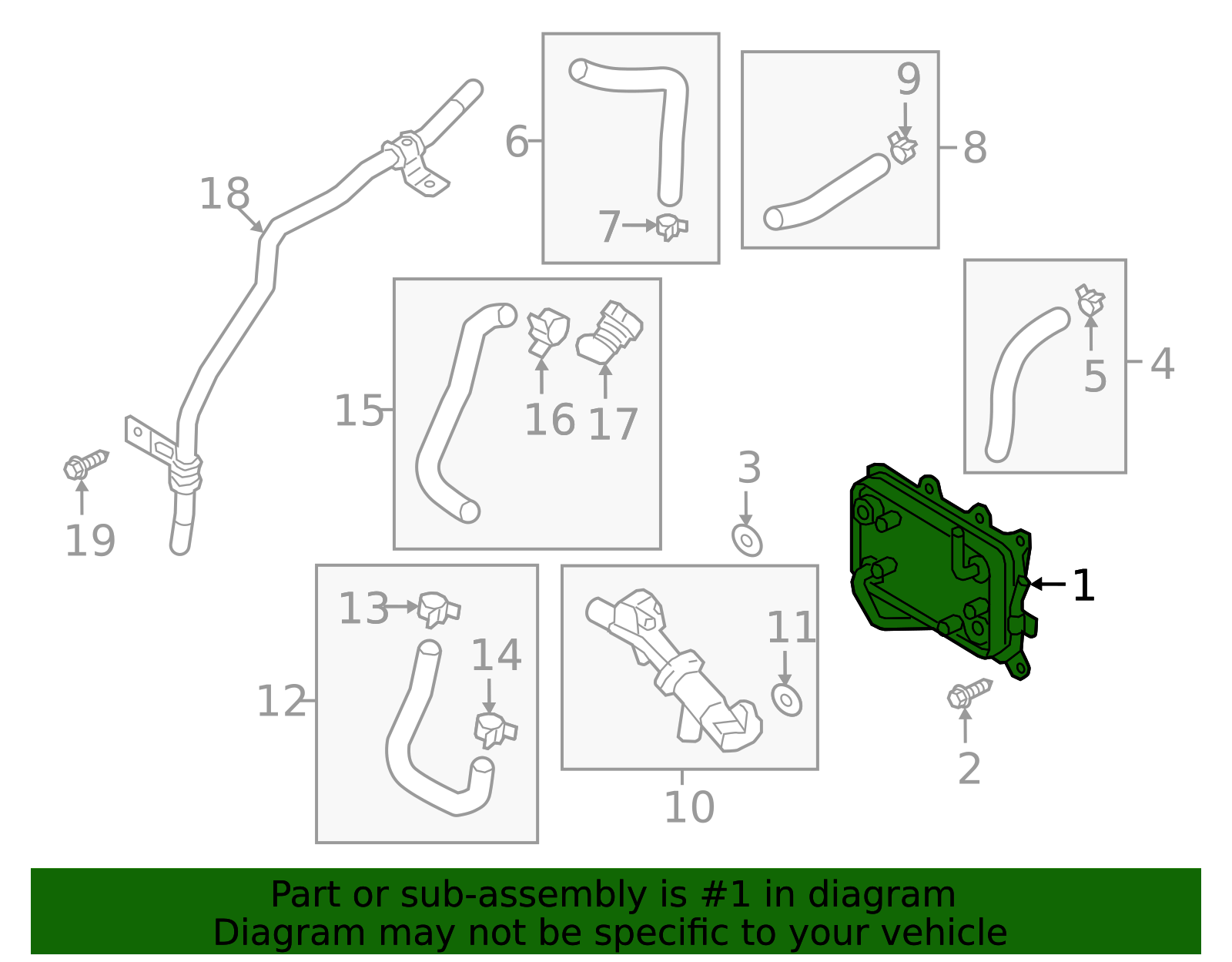 2017-2022 Kia | Automatic Transmission Oil Cooler | 25620-D3000 | Kia ...