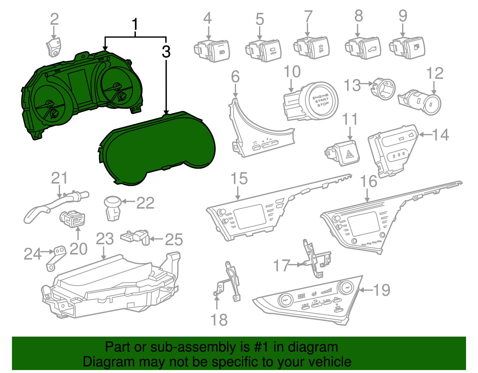 83800-0XG71 - Cluster Assembly 2019 Toyota Camry | Toyota San Diego Parts