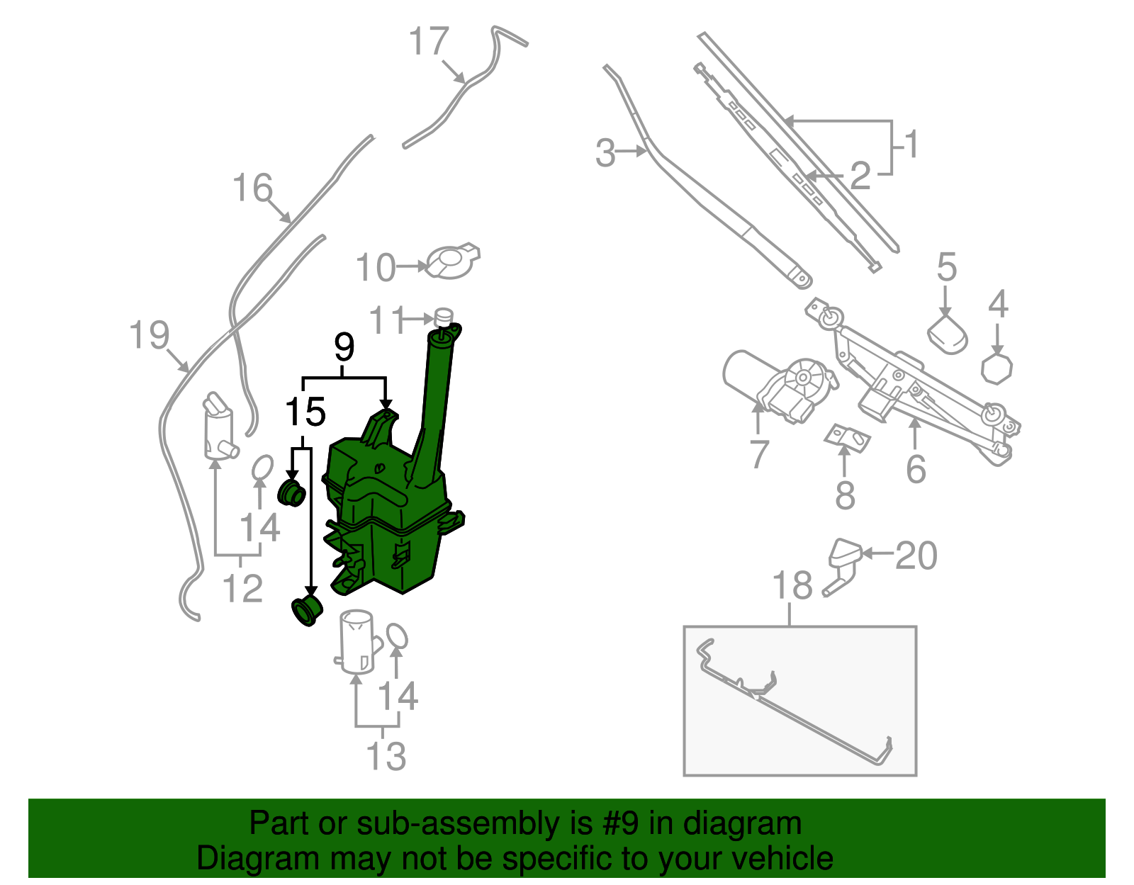 98620-2S000 - Washer Reservoir - 2010-2013 Hyundai Tucson | World OEM ...