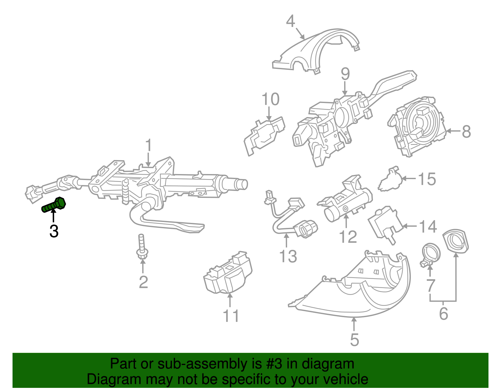 2008-2025 Audi Steering Column Lower Bolt N-010-335-13 | Audi USA Parts