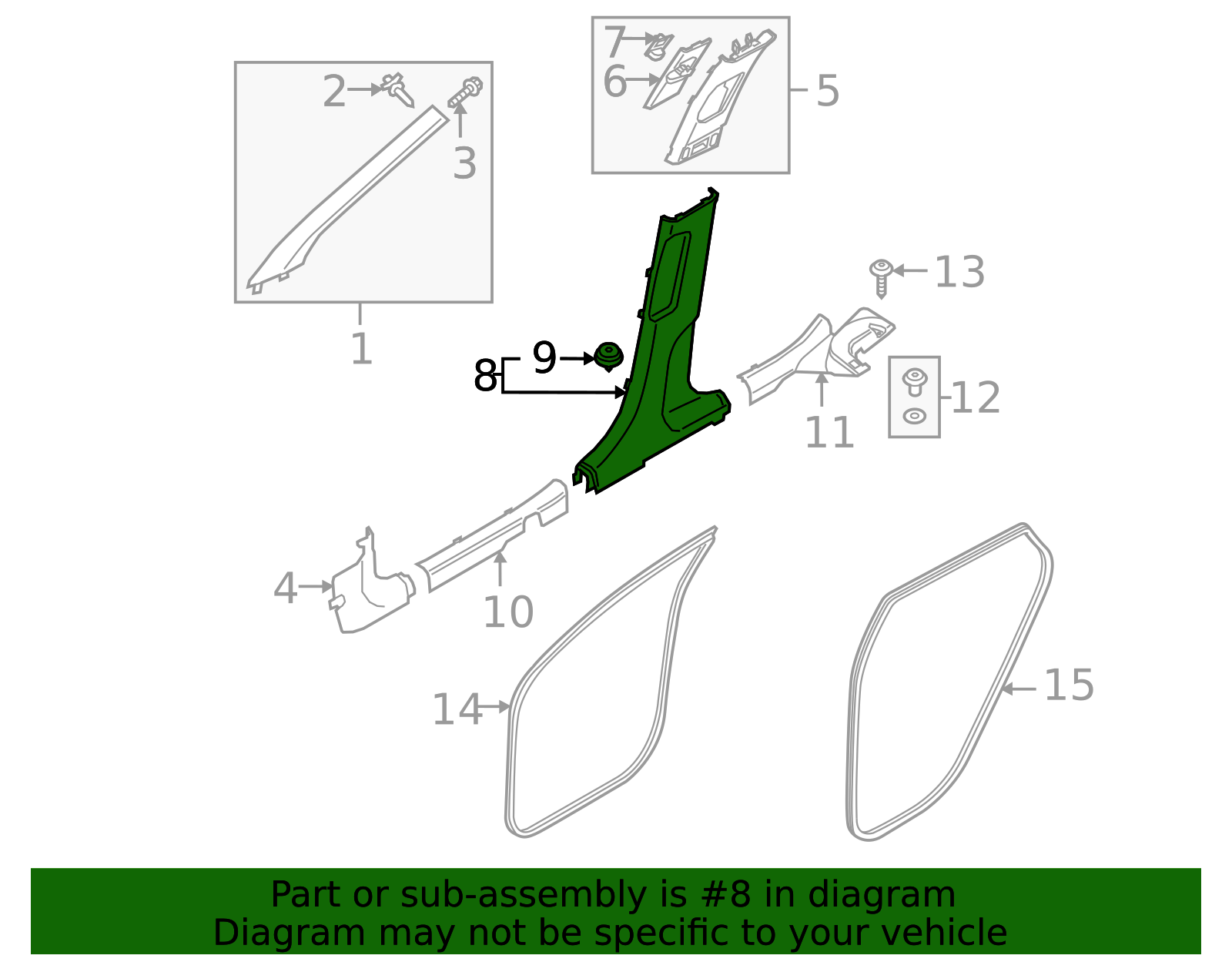 Hyundai - 85835-AA000-NNB - Lower Center Pillar Trim - 2021-2025 ...
