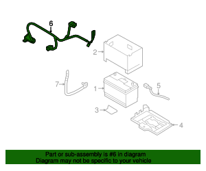Hyundai - 91851-0W001 - Battery Cable - 2012 Hyundai Santa Fe | OEM ...