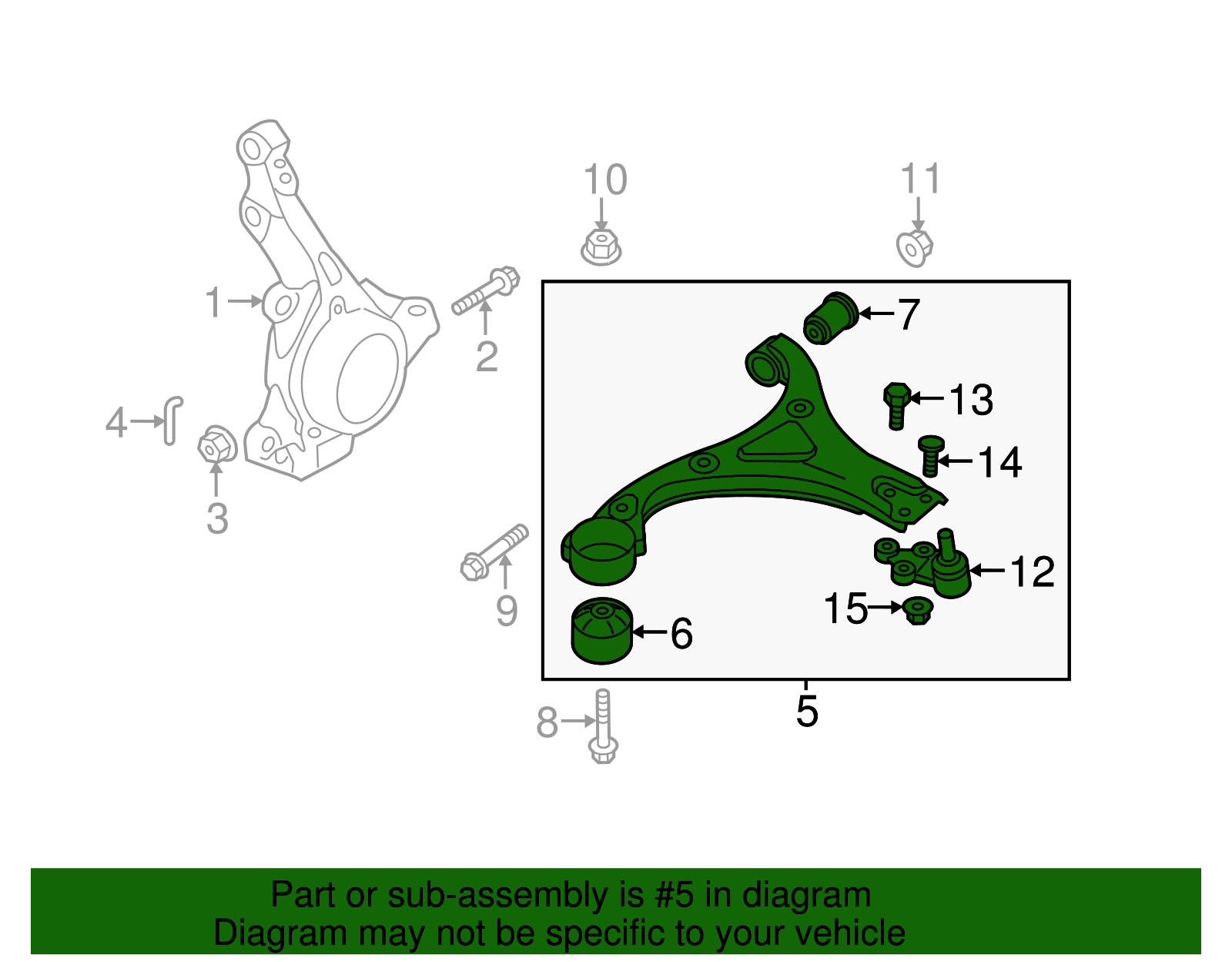 2011-2014 Hyundai Sonata Lower Control Arm 54501-3S000 | HyundaiParts ...