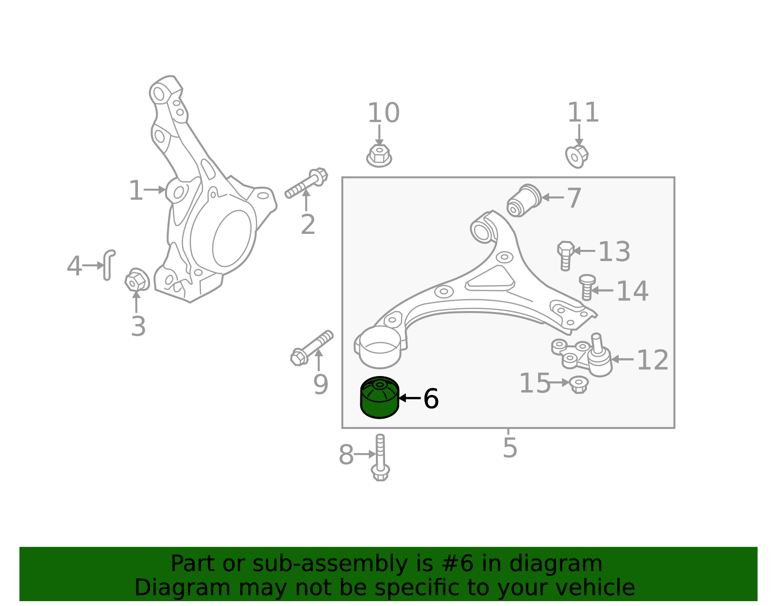 2011-2017 Hyundai Lower Control Arm Front Bushing 54584-2T000 | MotorMotor