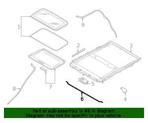 91280-6LA1A - Sunroof Deflector 2020-2024 Nissan Sentra | Boro Nissan Parts