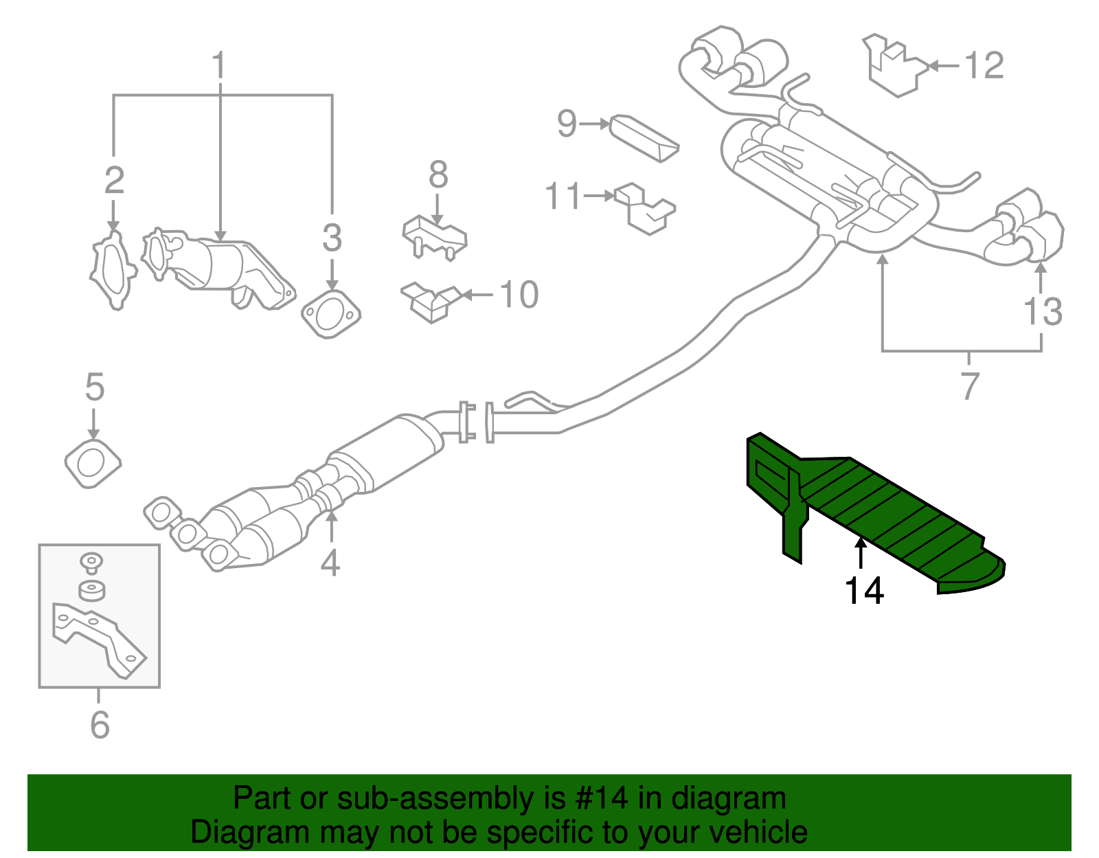 2009-2024 Nissan GT-R Muffler Shield 74761-JF00A | Nissan Parts Central