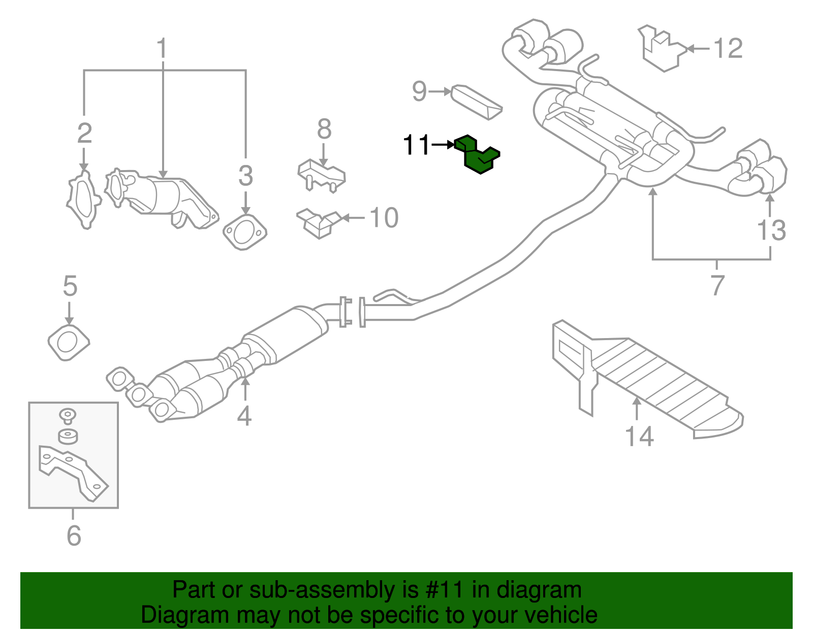 2009-2024 Nissan GT-R Muffler Rubber Mount 20621-KB50B | Nissan RVA