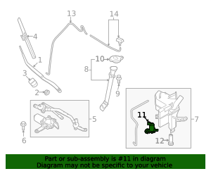 2015-2024 Nissan Murano Washer Pump 28920-5AA0A | Nissan Parts Central