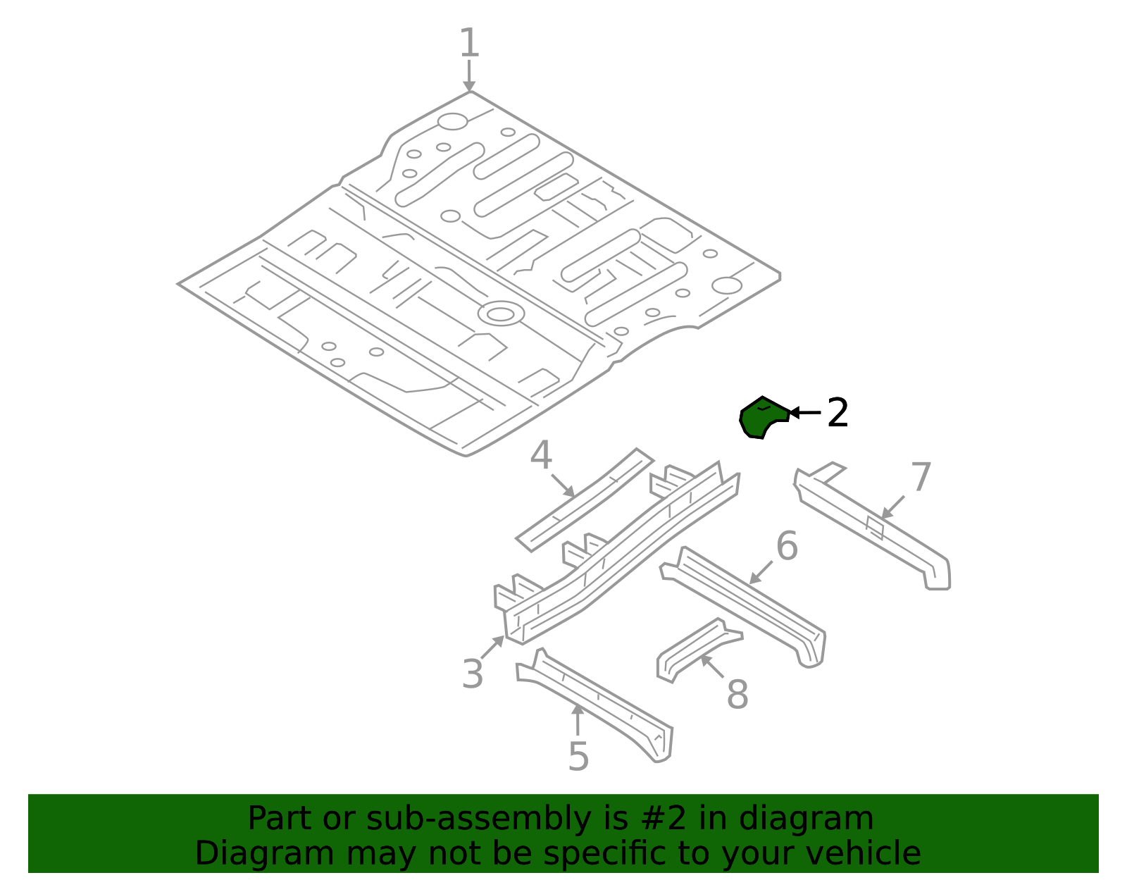 2007-2008 Hyundai Entourage Front Floor Pan Plate 65216-4D000 | MotorMotor