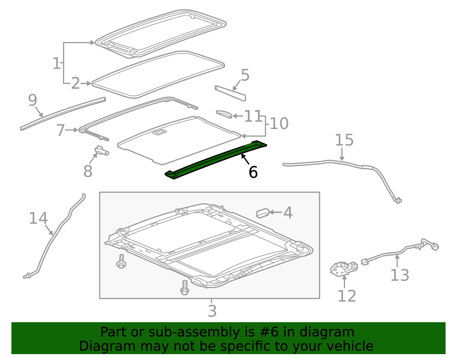 22823459 - Sunroof Housing Drain Gutter 2013-2019 Cadillac ATS ...