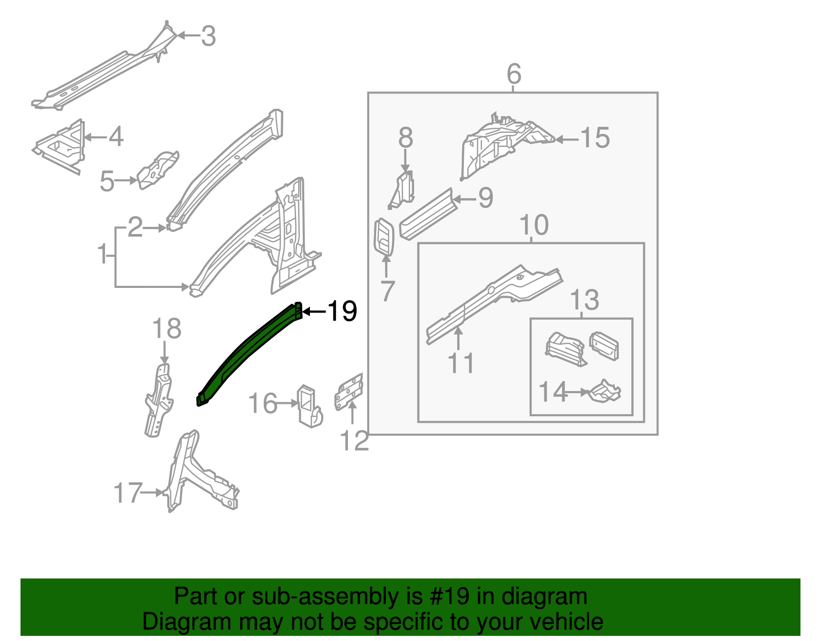 7L0-805-111-D - Gusset 2007-2015 Audi Q7 | Audi OEM Parts Guy