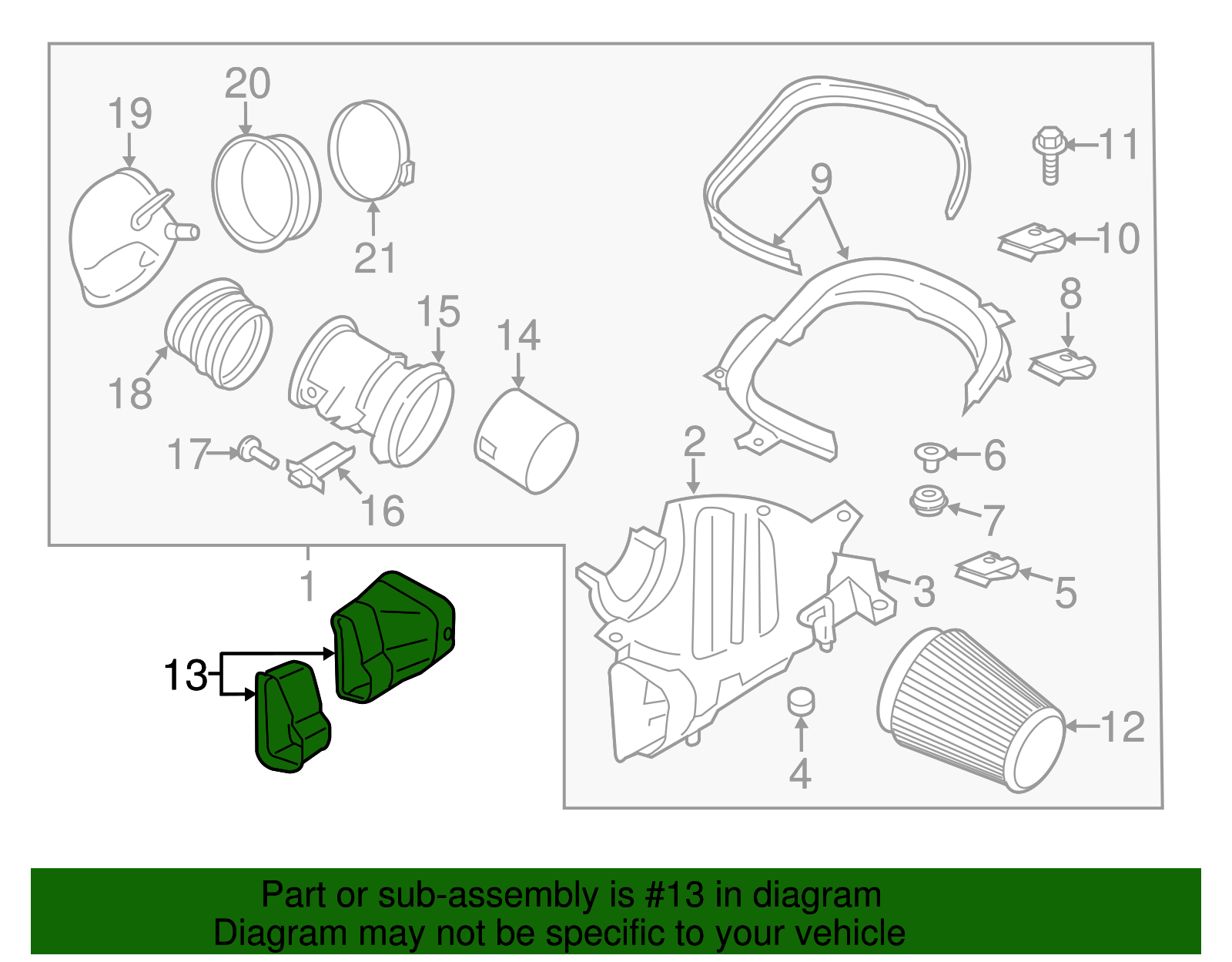 2015-2020 Ford Mustang Inlet Duct FR3Z-9C675-B | Ford OEM Parts Outlet