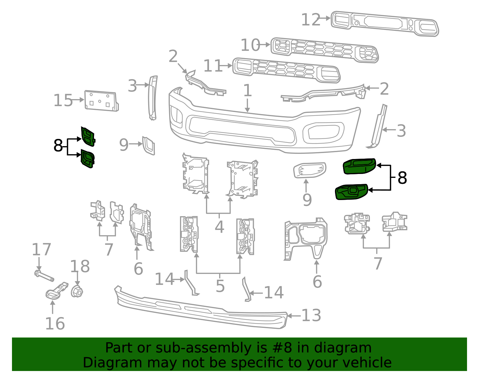 68449343AA - Fog Lamp Bezel Kit - 2019-2020 Mopar | Mopar Parts Canada