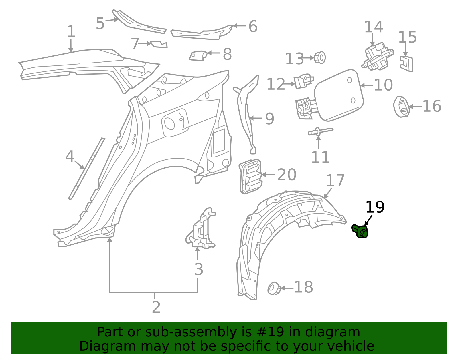 90467-07214 - Fender Liner Clip - 2007-2020 Toyota | Toyota Parts Delivered