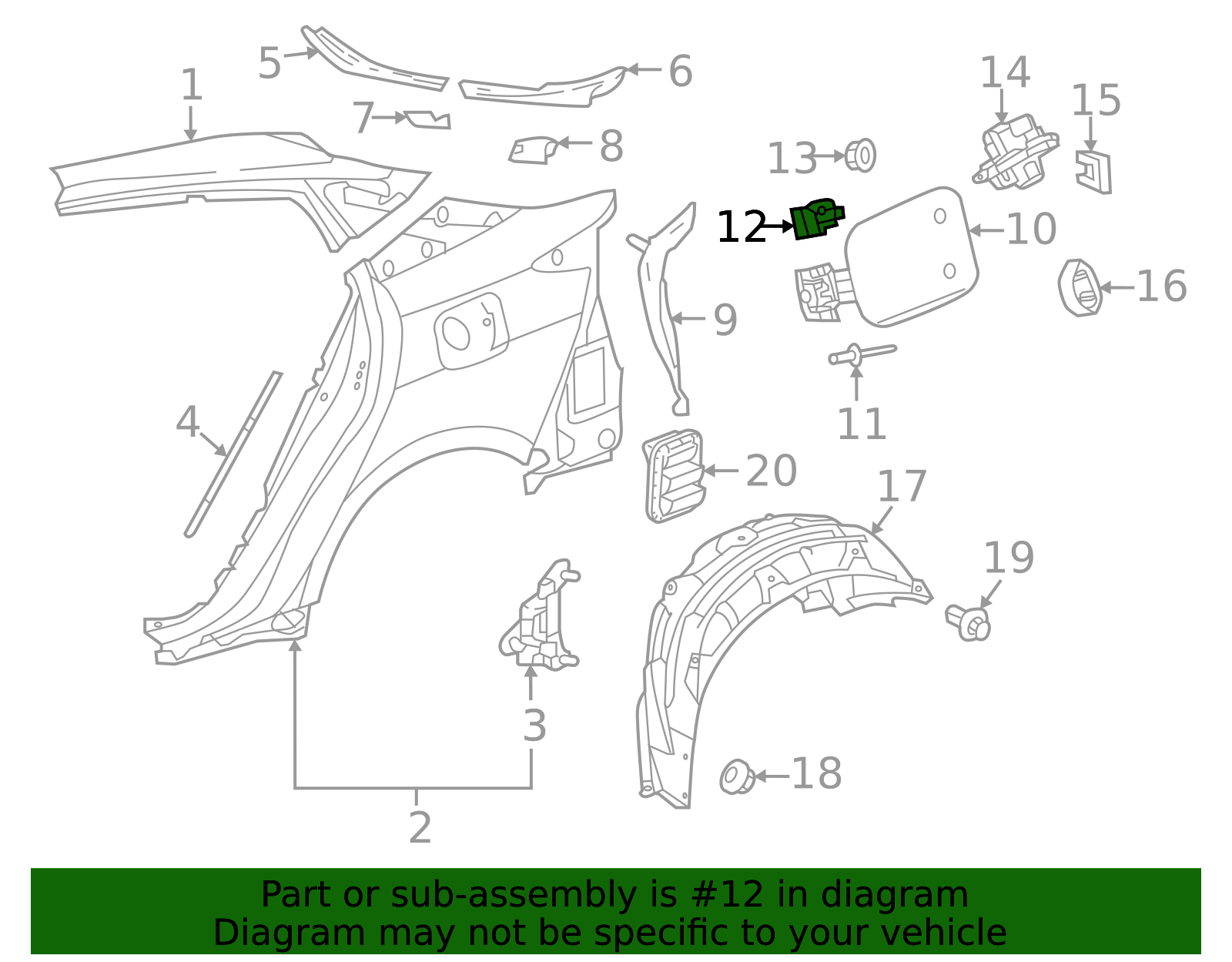 2019-2024 Toyota Fuel Door Spring 77366-47020 | Toyota Parts Center